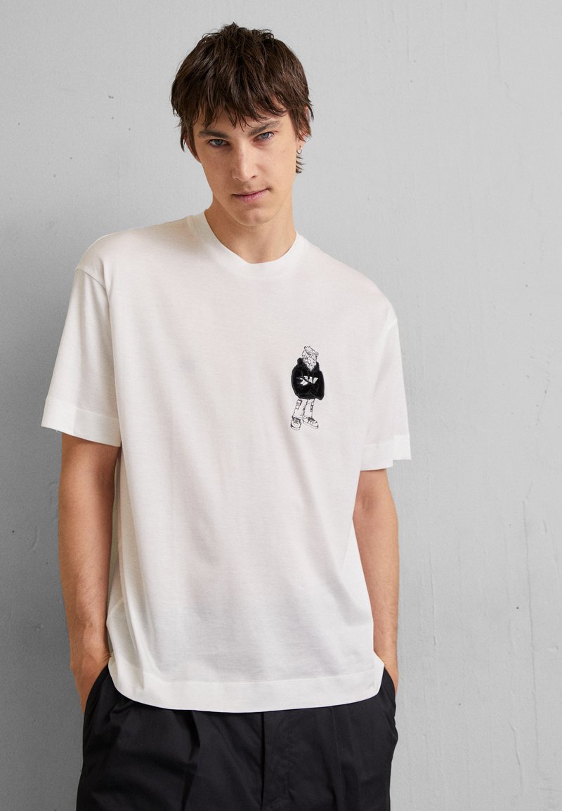 Emporio Armani T-Shirt print - vaniglia/weiß - Zalando.at