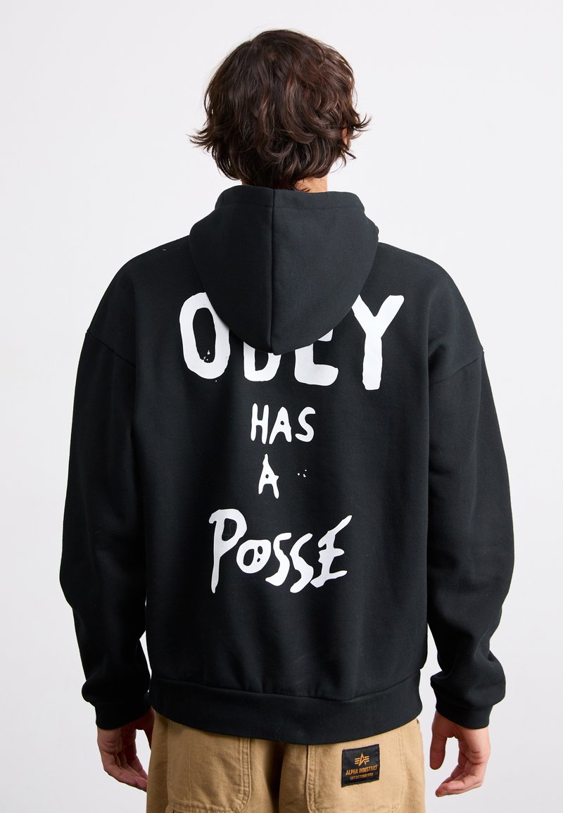 Obey Clothing POSSE EXTRA HEAVY HOOD - Sweatshirt - black - Zalando.ie