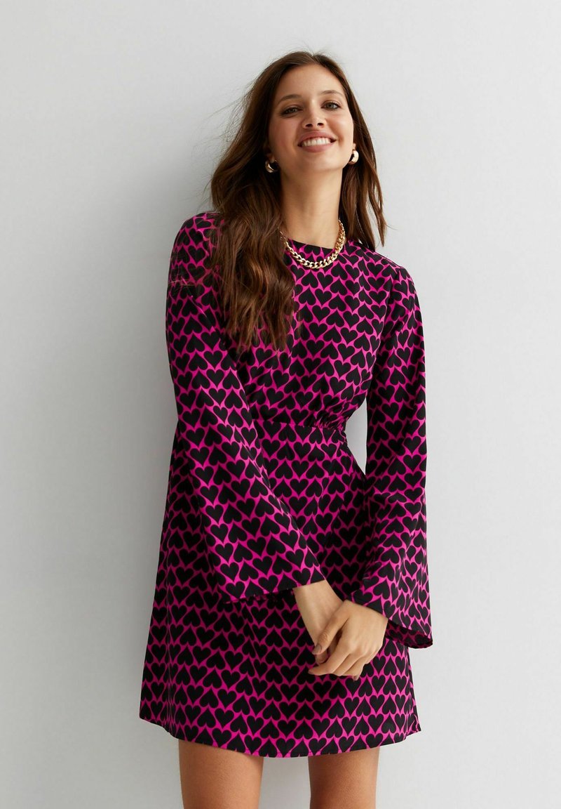 New Look Jurk - pink pattern/gemêleerd donkerroze - Zalando.be