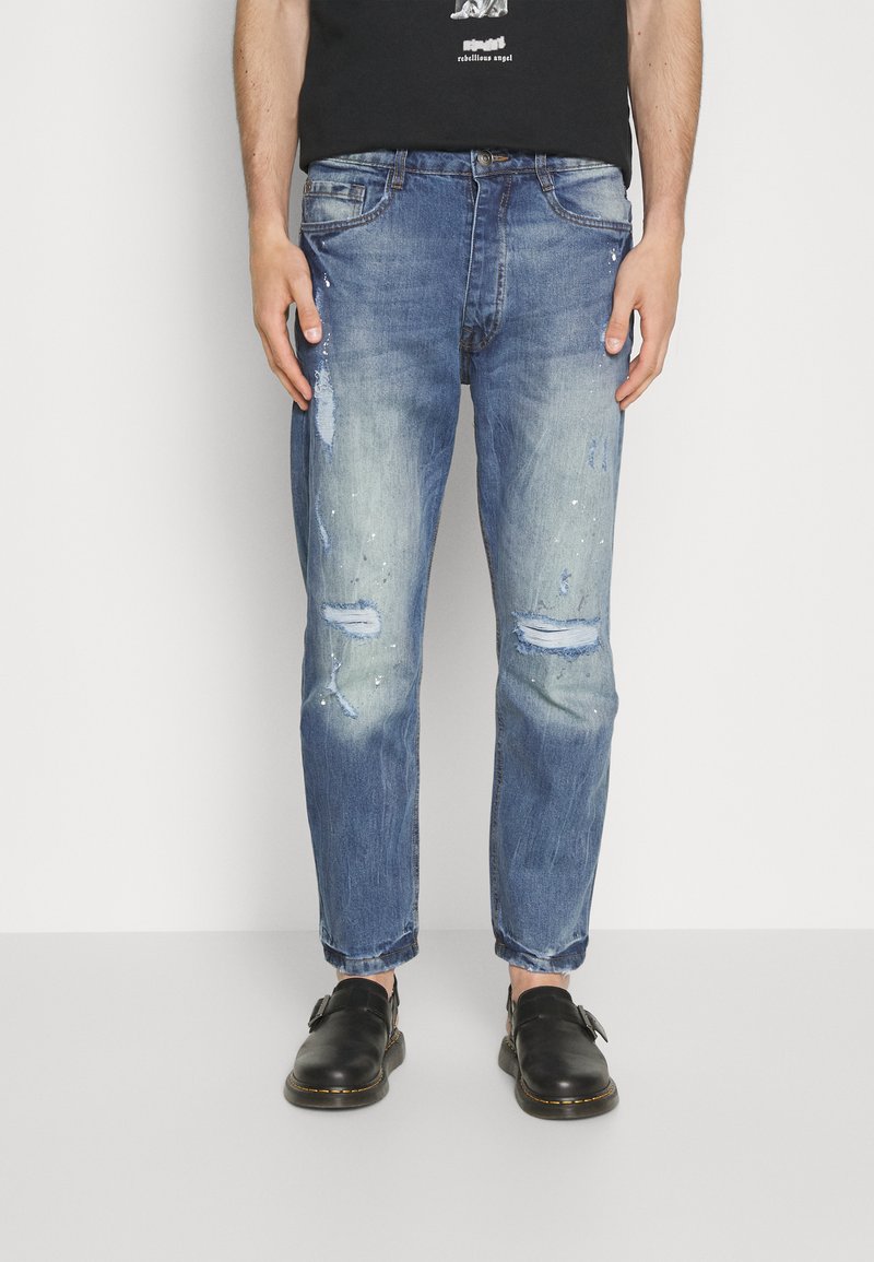 Brave Soul GRAYSON - Jeans Tapered Fit - mid blue wash/blue denim ...