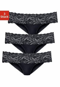 LASCANA BRASIL 3 PACK - Briefs - schwarz/mottled black - Zalando