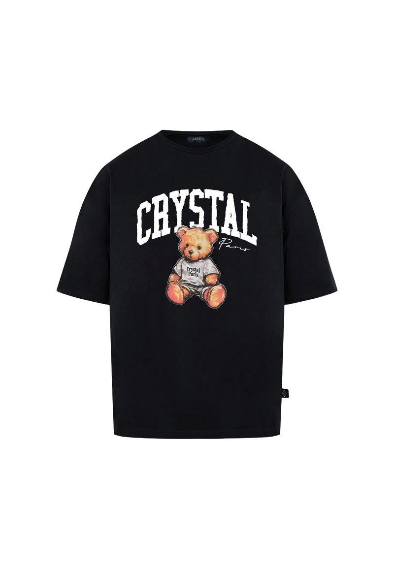 CRYSTAL PARIS TEDDY - T-Shirt print - black/schwarz - Zalando