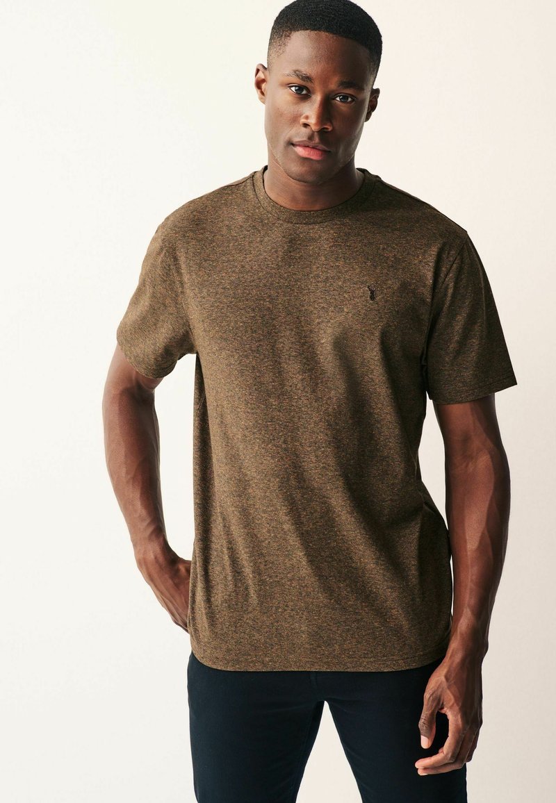 Next STAG MARL REGULAR - Camiseta estampada - chocolate brown/marrón ...
