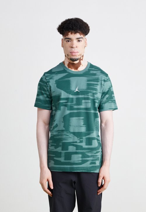 Jordan AIR STRETCH CREW - Printtipaita - gym red black white/punainen ...