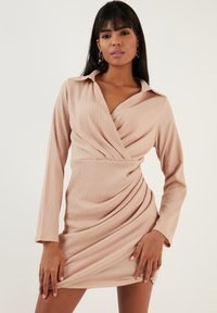 LELA SLIM FIT - Shift dress - stone - Zalando.ie