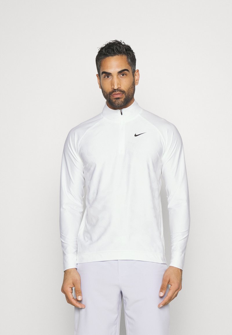Nike Golf M NK TOUR DFADV HZ - Long sleeved top - white/black/white ...