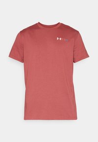 Under Armour LOGO REPEAT - Sports T-shirt - cinna red/silt/red - Zalando