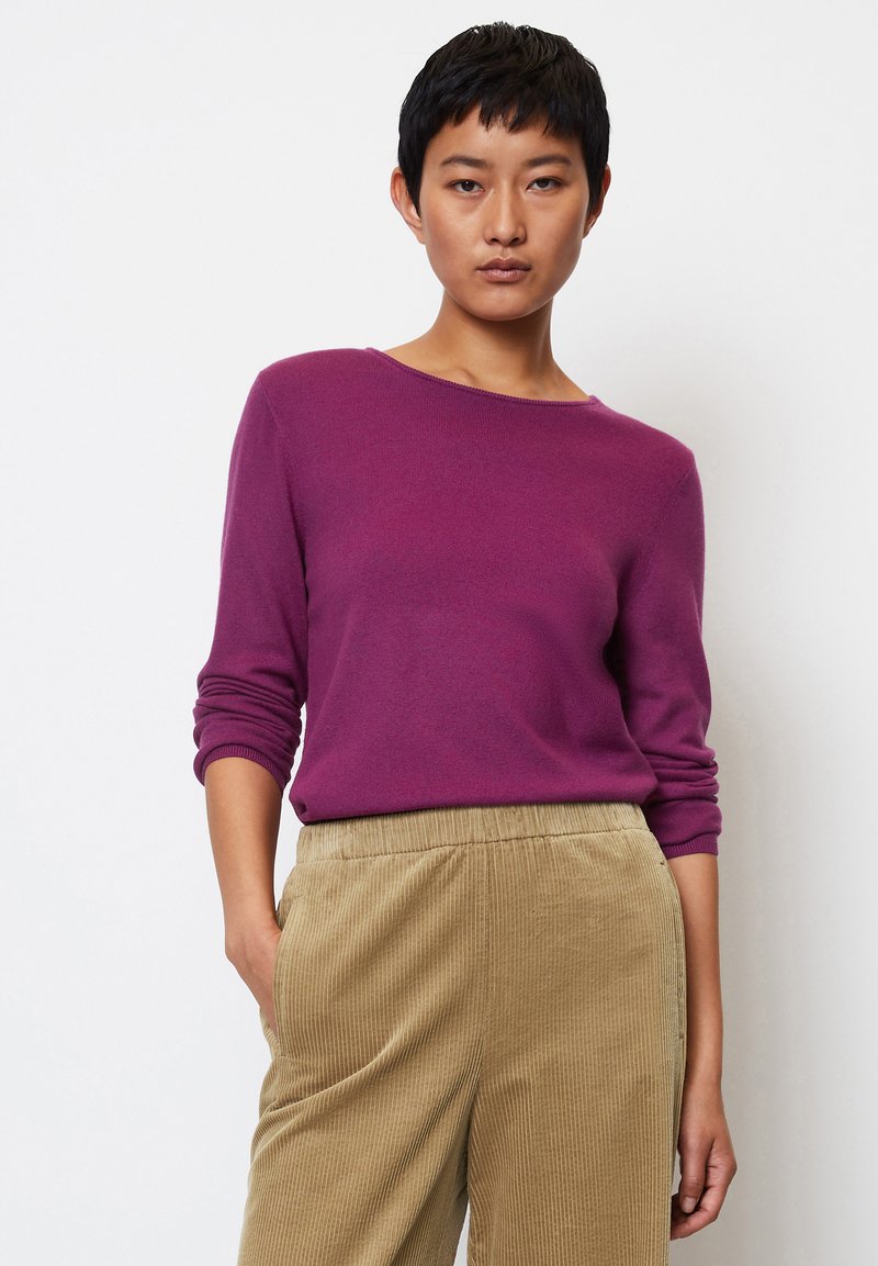 Marc O'Polo LONGSLEEVE ROUND NECK - Pullover - juicy berry/violet ...