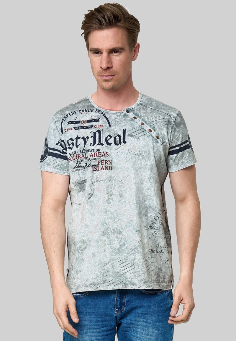 Rusty Neal MIT FRONT LOGO - T-Shirt print - grau - Zalando.de