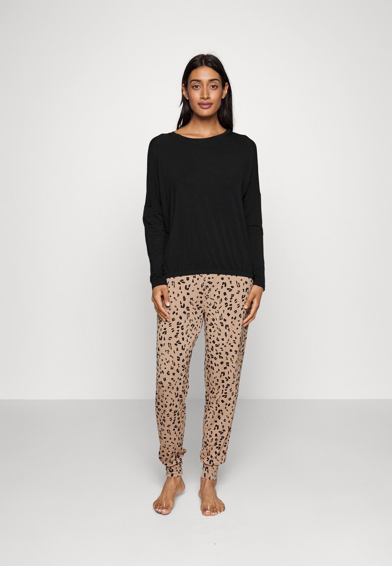 Anna Field SAMMY SET - Pyjamas - brown/black/black - Zalando.de