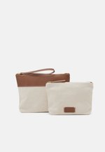 Zign LEATHER MIX WASH BAGS SET - Wash bag - nude/brown/nude - Zalando