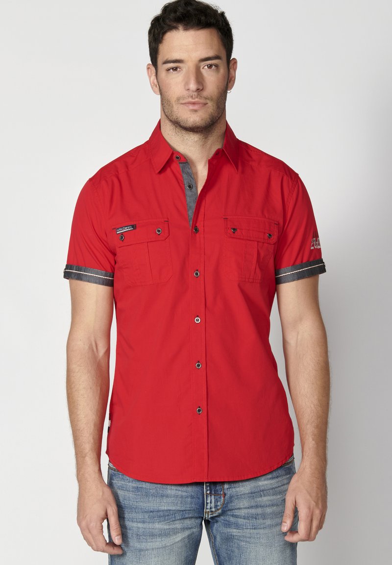 Koroshi SHORT SLEEVE - Chemise - rojo red/rouge - ZALANDO