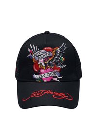 Ed Hardy UNISEX BRAVE-HEAT-GLOW FRONT TRUCKER - Cap - black/schwarz ...