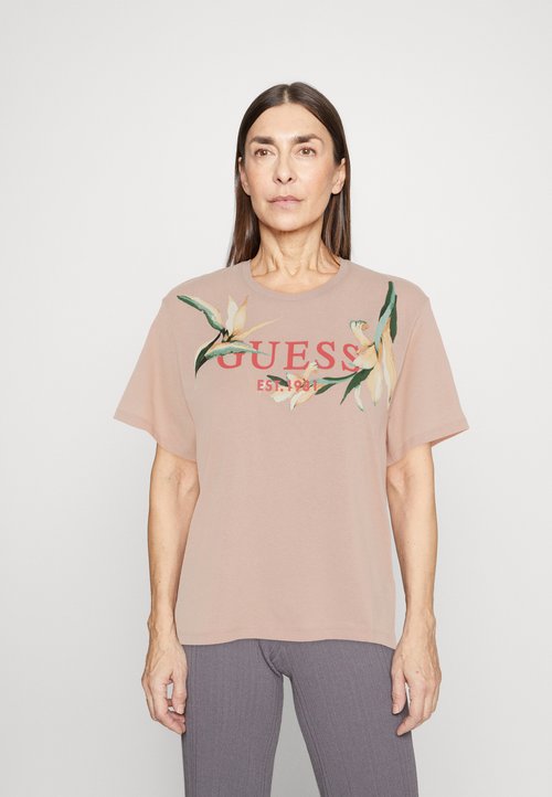 Guess ROLL CUFF - T-Shirt print - army sage/grün - Zalando.ch