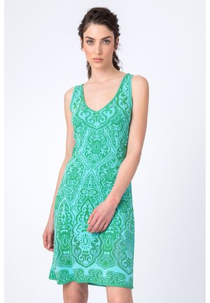 Ivko SLEEVELESS RETRO PATTERN - Gebreide jurk - peach/meerkleurig ...