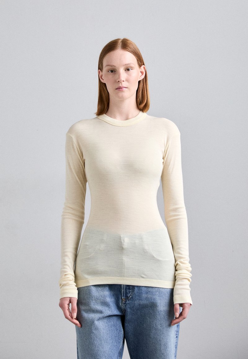 BITE Studios LONG SLEEVE - Bluză cu mânecă lungă - cream/alb natural - Zalando.ro
