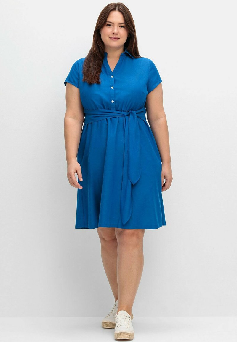 Sheego Skjortekjole - kobalt/blå - Zalando.dk