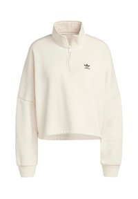 adidas Originals HALF ZIP - Sweatshirt - white/offwhite - Zalando.dk