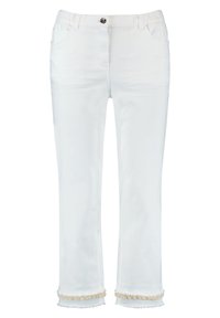 Samoon 7/8 TROUSERS WITH FRINGES - Jeans Slim Fit - white/weiß - Zalando.ch