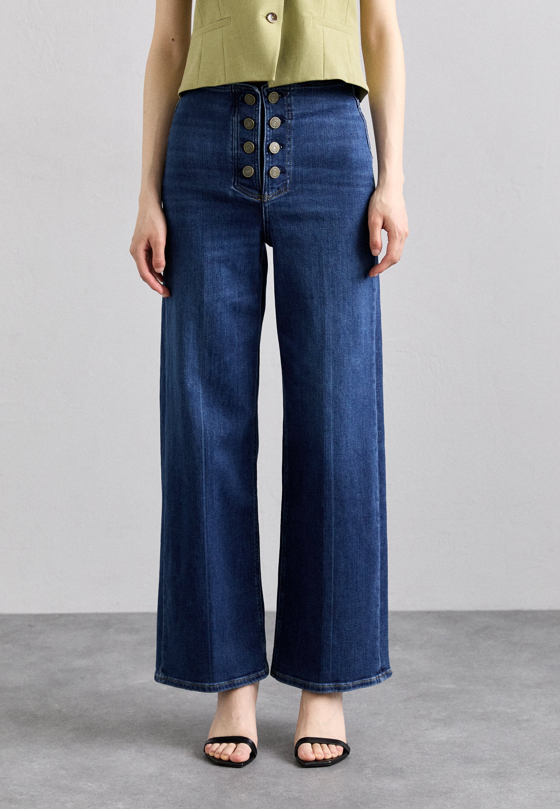 FRAME PALAZZO SAILOR PANT Relaxed fit jeans dark blue denim dark blue denim Zalando