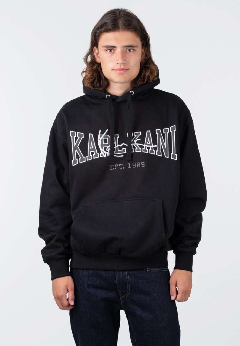 Karl Kani COLLEGE SIGNATURE - Mikina s kapucí - black/černá - Zalando.cz