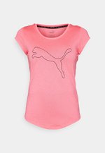 Puma PERFORMANCE HEATHER CAT TEE - Sports T-shirt - sunset glow heather ...