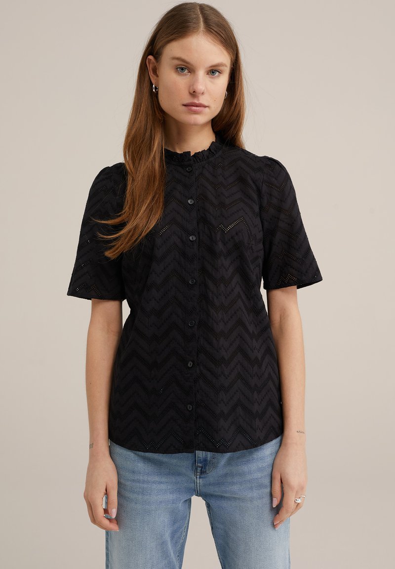 WE Fashion Hemdbluse - black/schwarz - Zalando