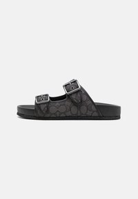 COACH SIGNATURE BUCKLE STRAP - Mules - black - Zalando