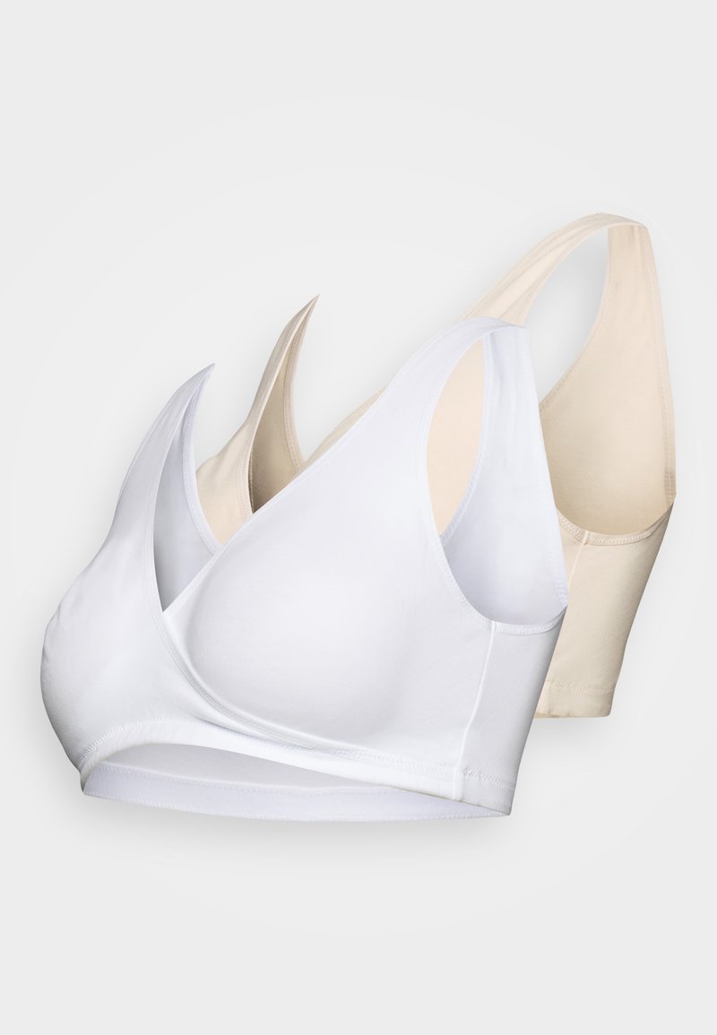 LASCANA SOFT BRA NURSING 2 PACK - Bustier - powder/white/weiß - Zalando.ch