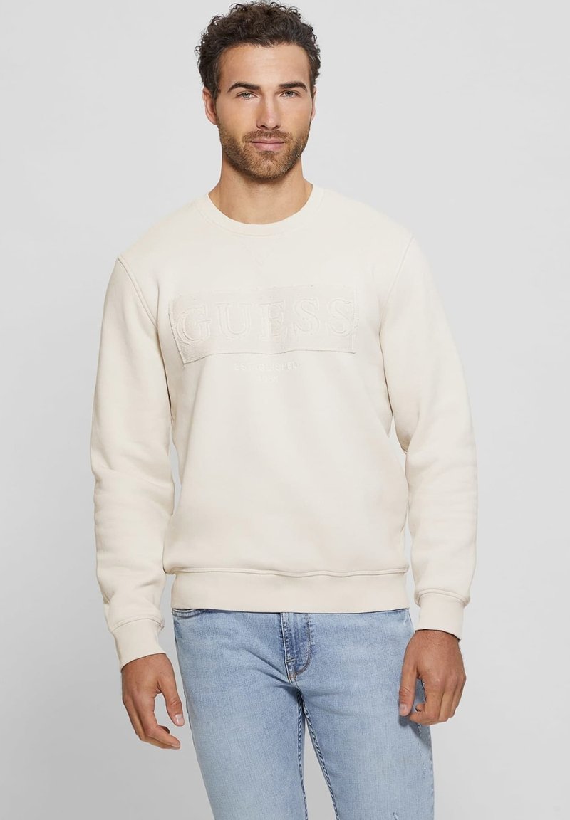 Guess FRONTLOGO - Sweatshirt - weiß/offwhite - Zalando.at