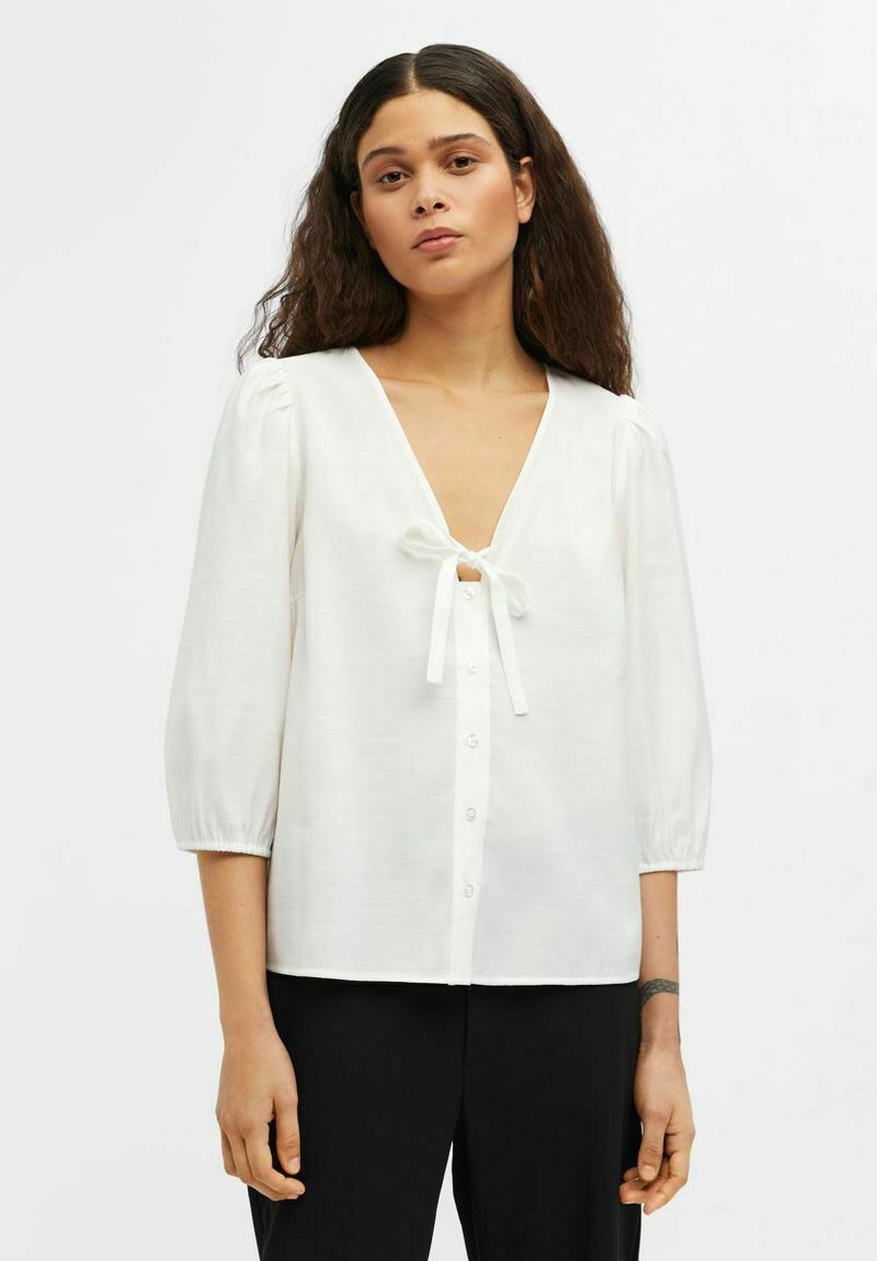 Object PUFFÄRMEL - Blouse - white/wit - Zalando.be