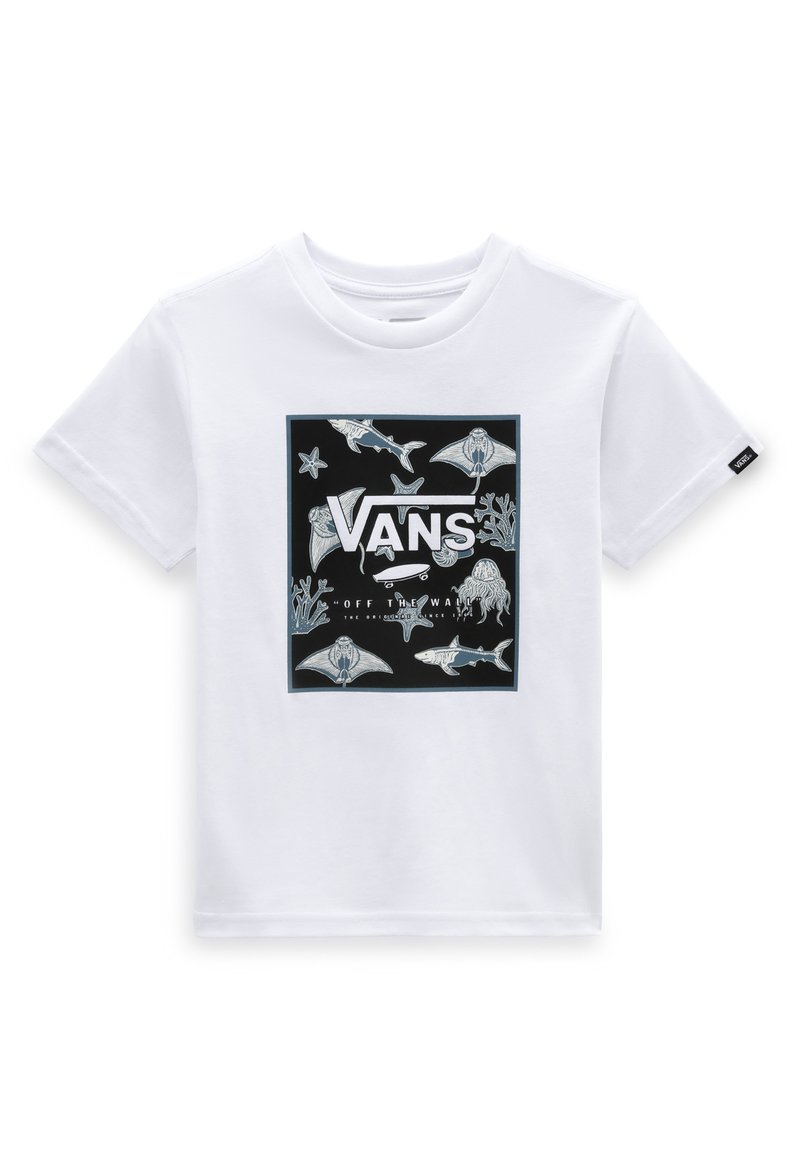 Vans BY PRINT BOX - T-Shirt print - white/bluestone/blau - Zalando.de