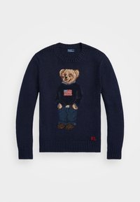 Polo Ralph Lauren POLO BEAR COTTON LINEN SWEATER - Trui - navy/donkerblauw - Zalando.be