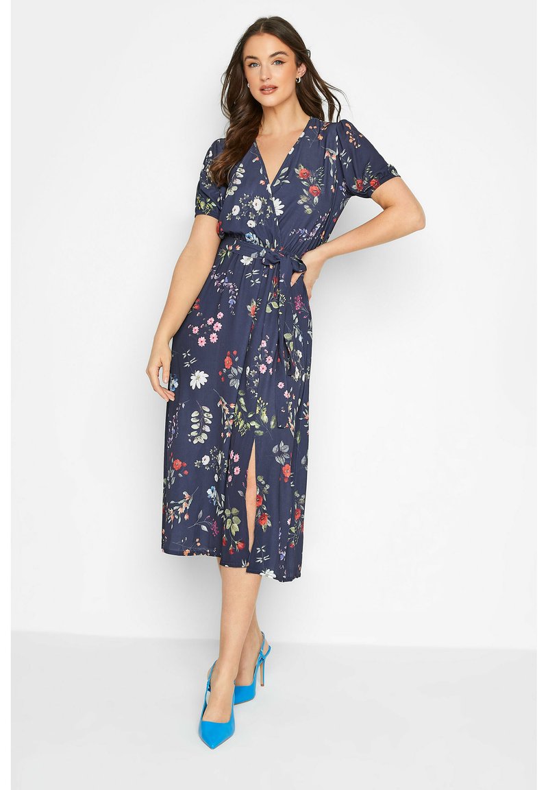 Long Tall Sally FLORAL WRAP - Robe de jour - blue/bleu - ZALANDO.FR