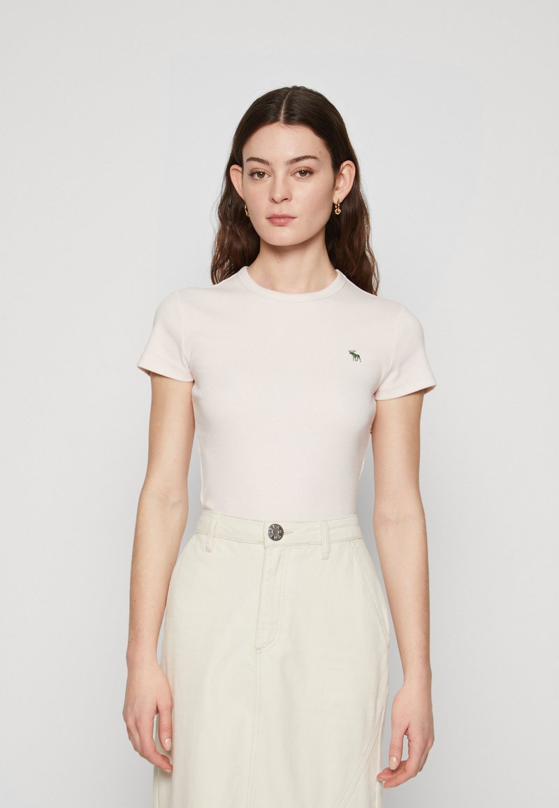 Abercrombie & Fitch ICON BABY TEE - T-Shirt basic - mauve chalk/pink - Zalando.de