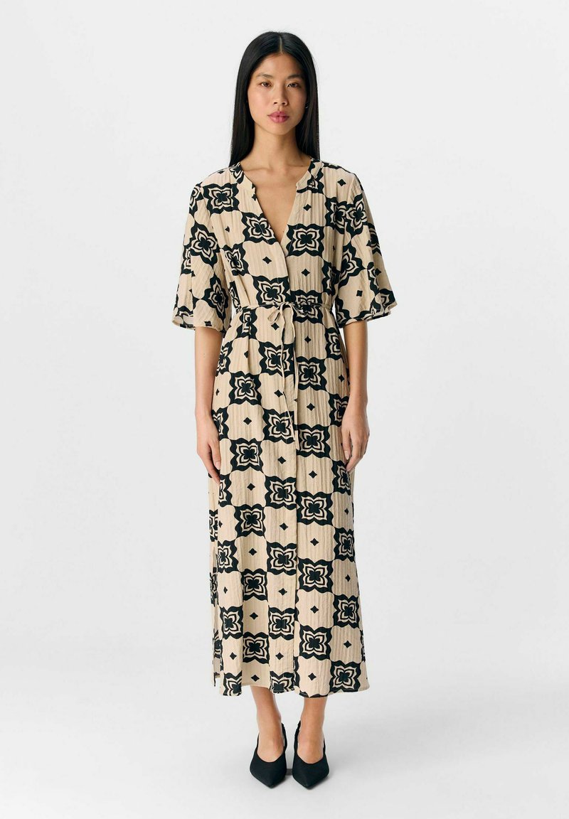 Object PRINT - Robe longue - sandshell/écru - ZALANDO.CH