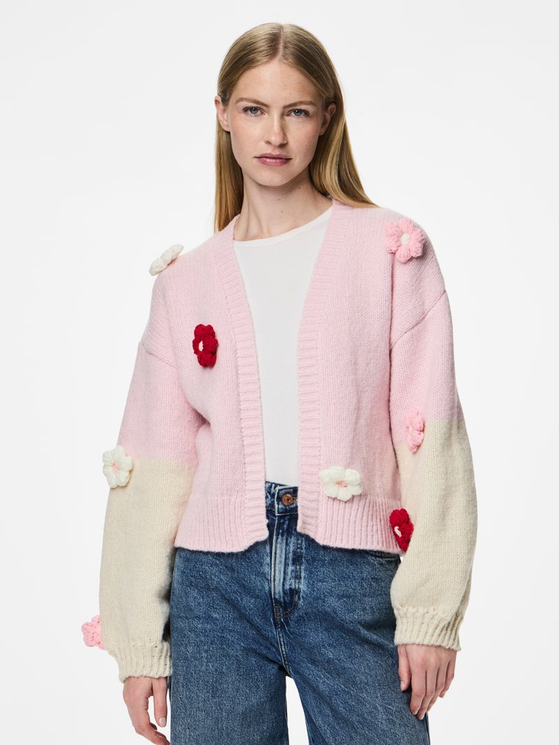 Pieces PCJENNER - Cardigan - pink-a-boo/lyserosa - Zalando.no