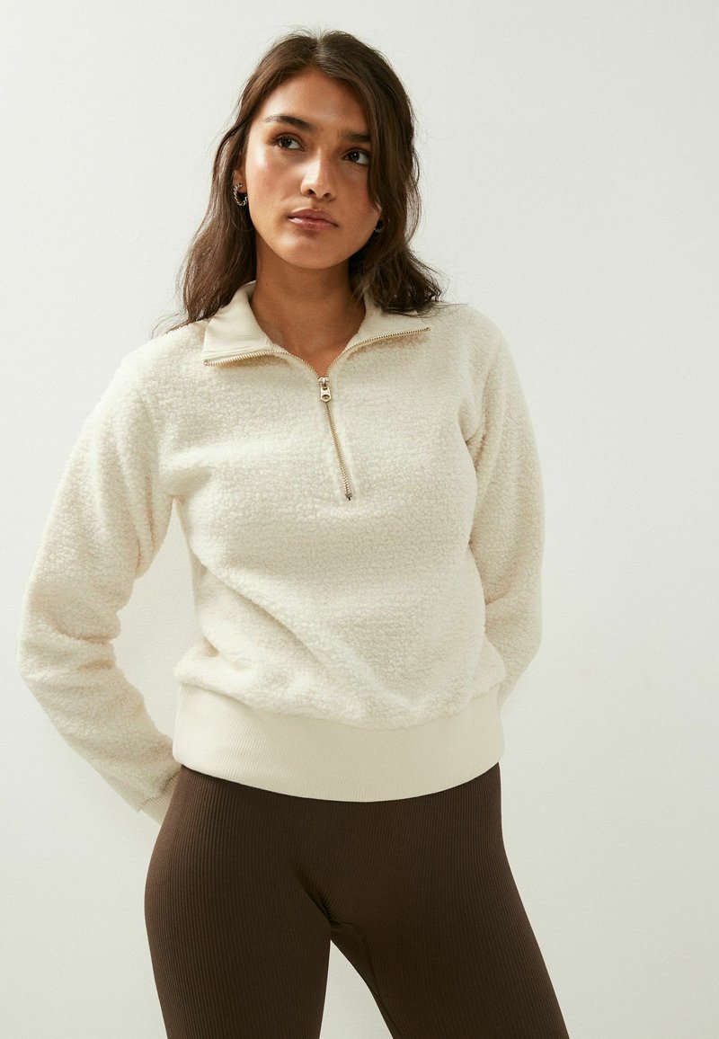 Next Fleecepullover - ecru/beige - Zalando.at