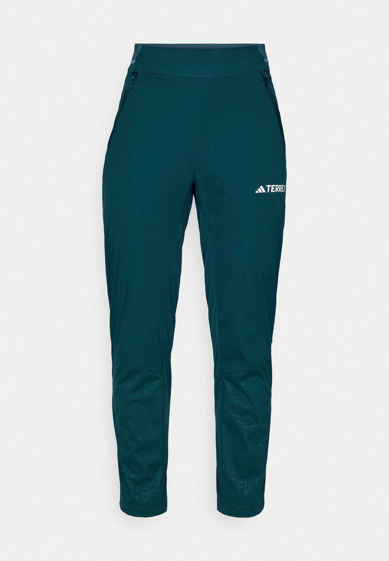 adidas Terrex SOFT - Outdoorové kalhoty - aurora ivy/petrolově zelená ...