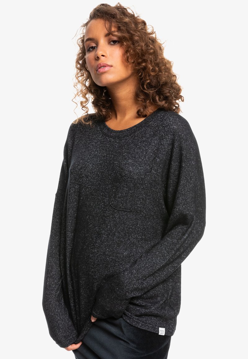 Roxy CASUAL VIBE CREW - Camiseta de manga larga - anthracite/antracita ...