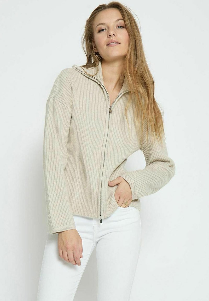 Minus MSELIMA ZIP - Strickjacke - sand gray/beige - Zalando.ch