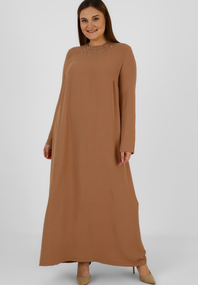 Modanisa CREW NECK ALIA - Robe longue - beige - ZALANDO.FR