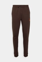 KLABU LOGO PANTS - Jogginghose - chocolate brown/vibrant orange/braun ...