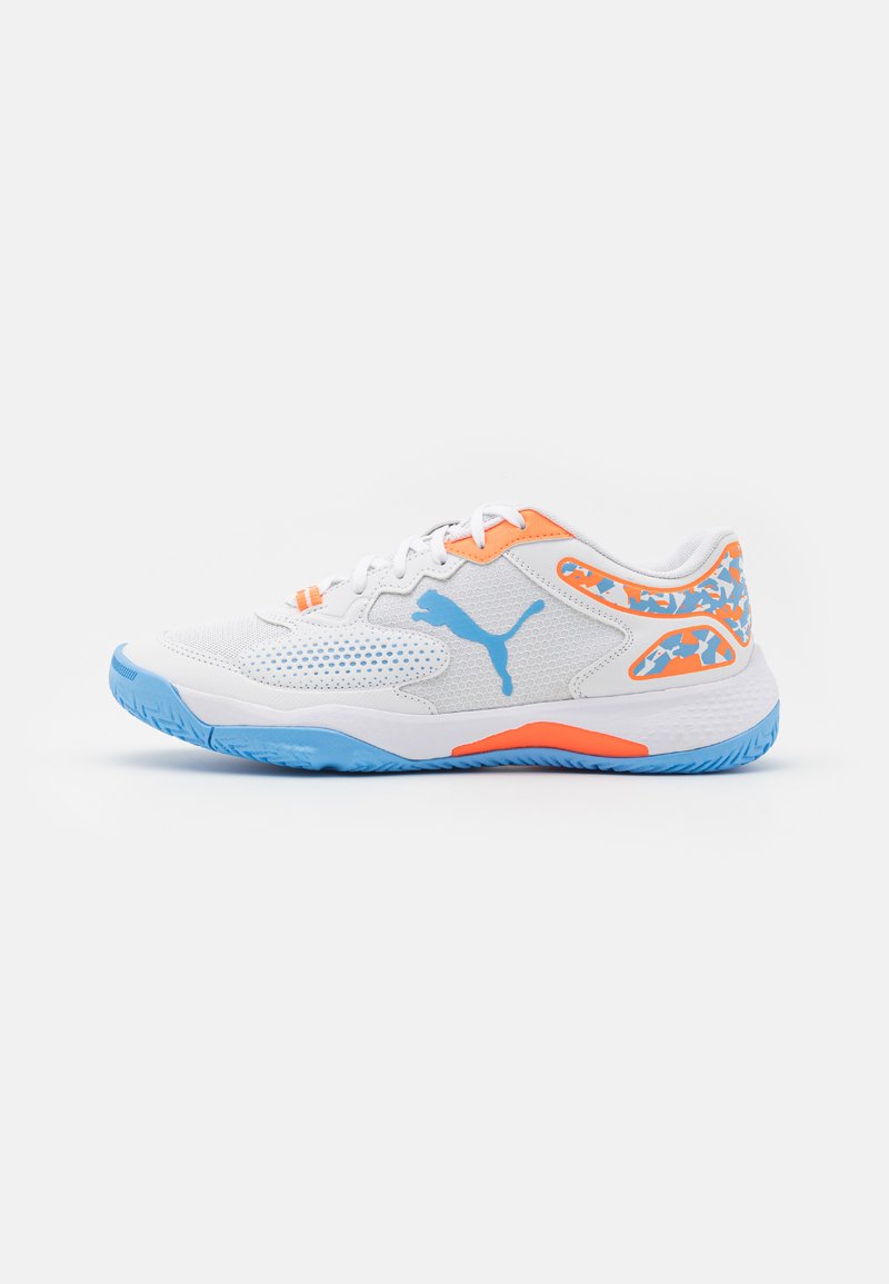 Puma SOLARCOURT RCT - Padel shoes - white/black/team light blue/neon ...
