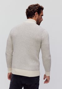 Dobber PETER HALF ZIP - Pullover - off white/gris - ZALANDO.FR
