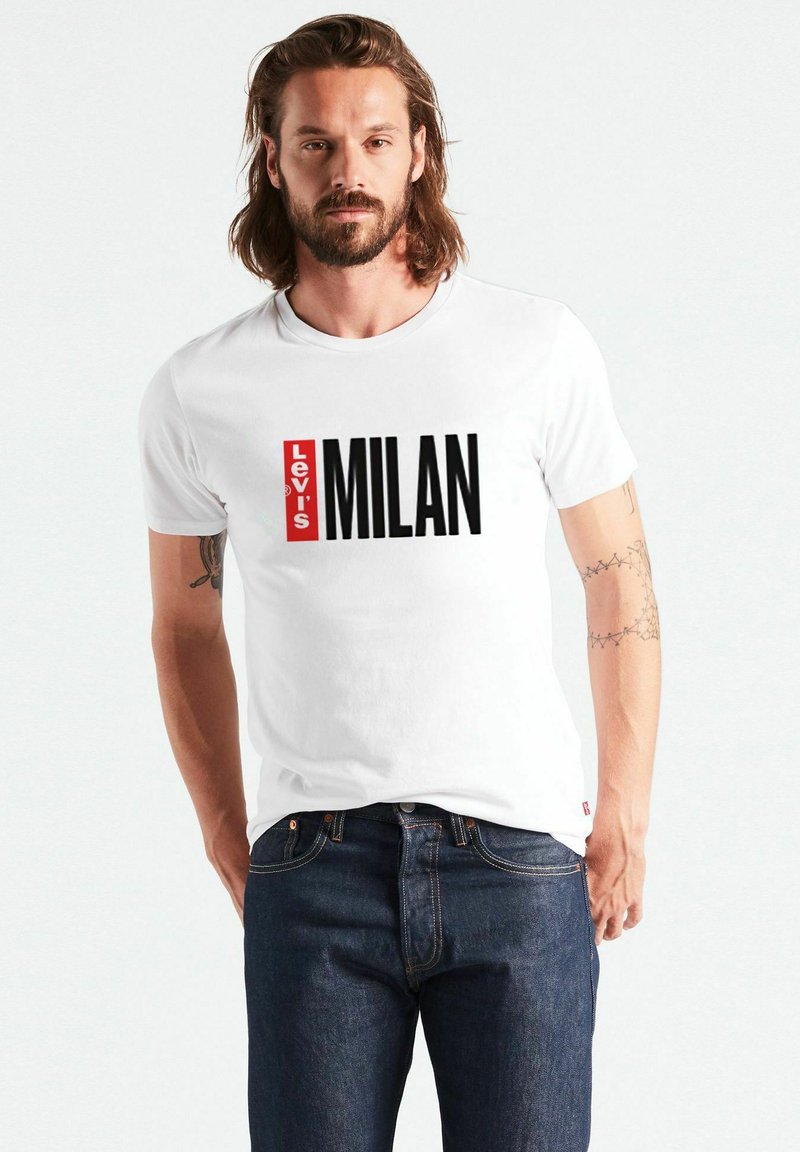 Levi's® DESTINATION TAB - T-shirt imprimé - ibiza city tee box w/denim ...