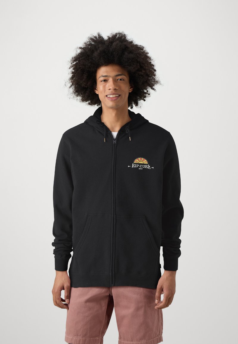 Rip Curl TUBED AND HAZED ZIP THRU HOOD UNISEX - Sweatjakke - black ...