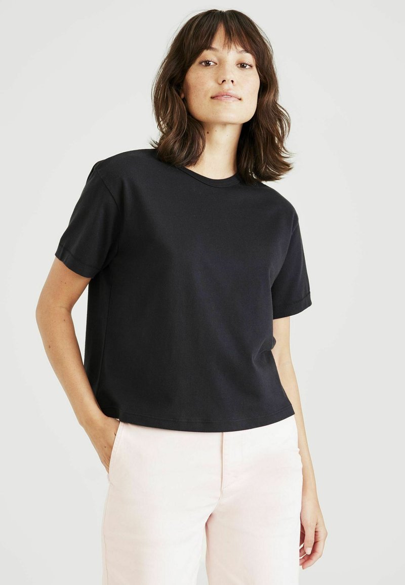 DOCKERS CREW TEE - T-Shirt basic - beautiful black/schwarz - Zalando.de