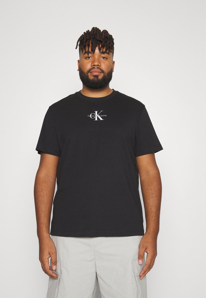 Calvin Klein Jeans Plus MONOLOGO REGULAR TEE - T-shirt print - black/zwart - Zalando.nl