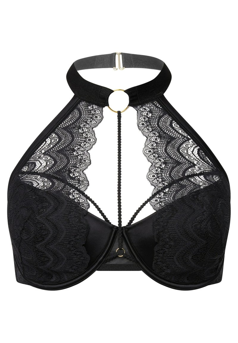 Ulla Popken NECKHOLDER - Bøjle-bh - black/sort - Zalando.dk